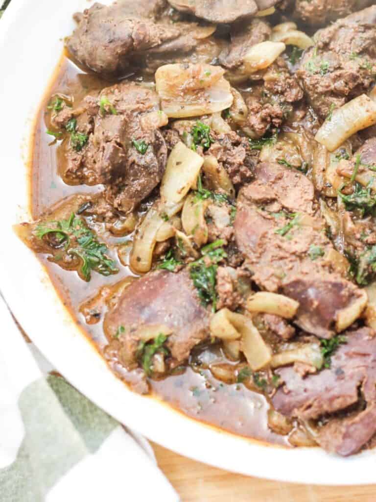 Chicken Liver Stew - Savas Kitchen