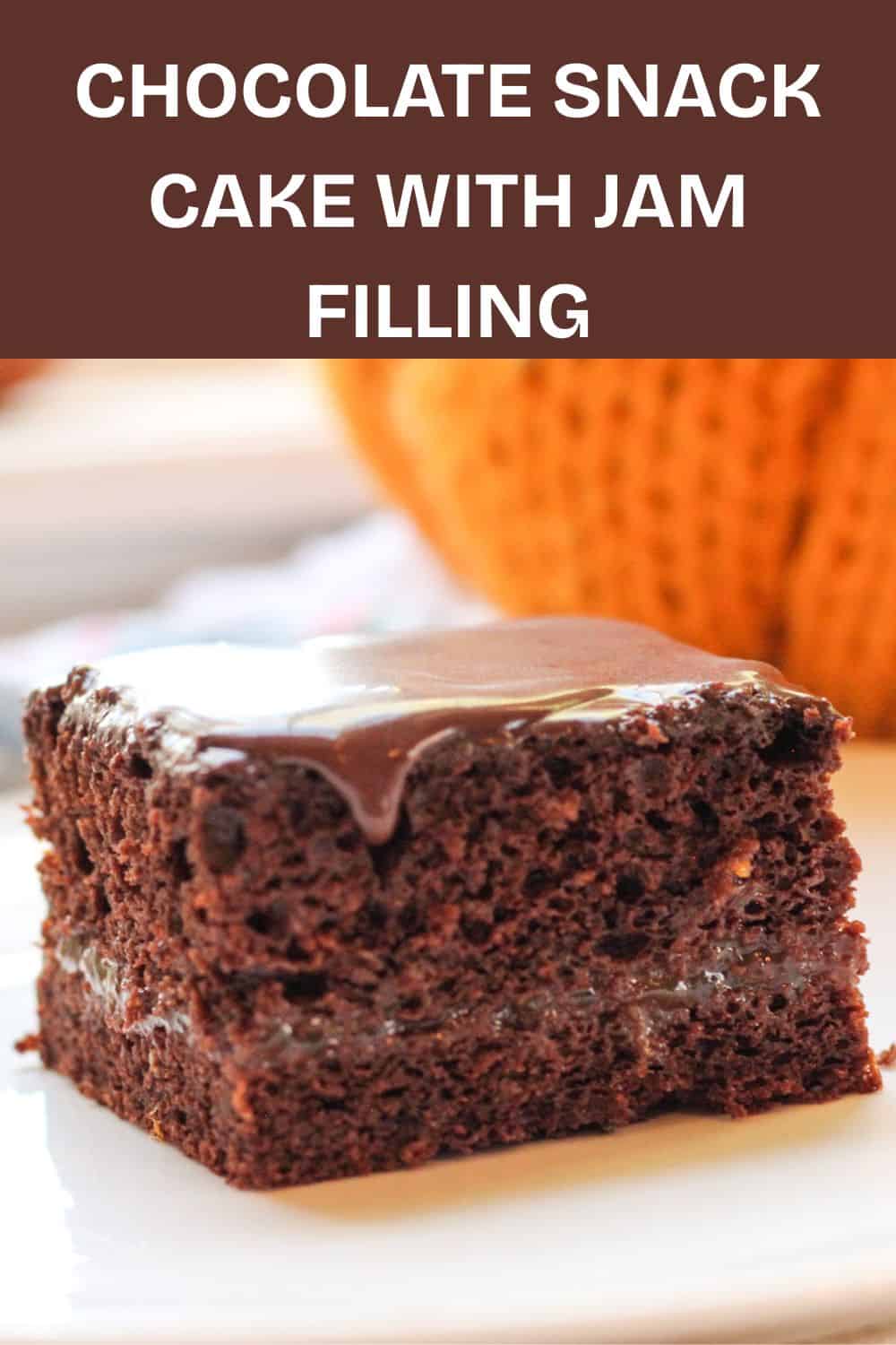 Chocolate Snack Cake With Jam Filling - Savas Kitchen