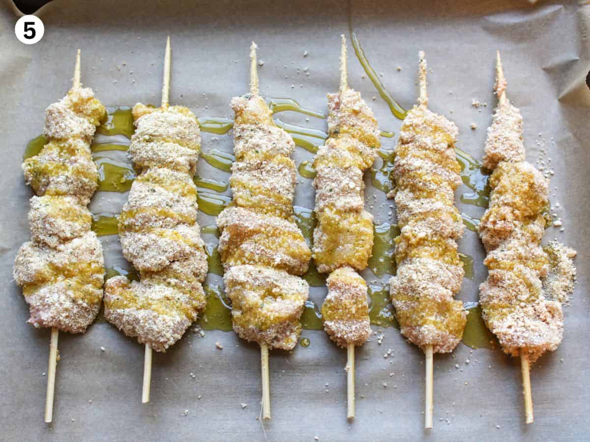 Oven-Baked Garlic Parmesan Chicken Skewers - Savas Kitchen